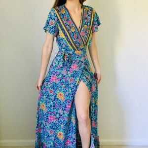 Dresses | Boho Wrap Dress | Poshmark